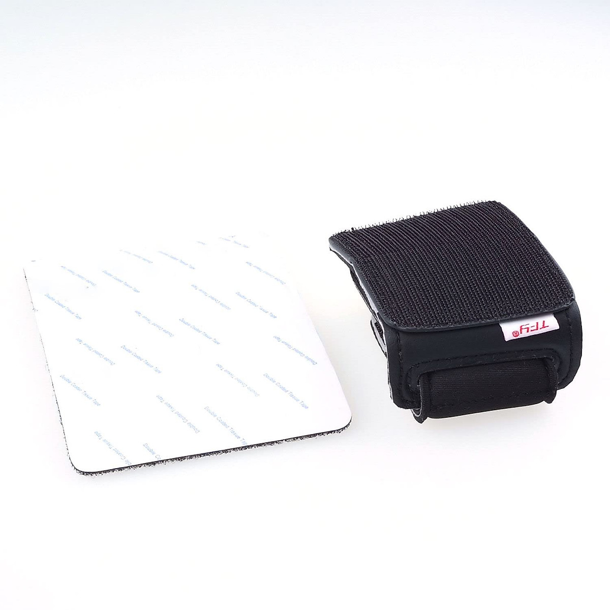 TFY Padded Hand-Strap Plus Hook & Loop Fastening Tape Adhesive Patch - DIY Detachable Hand-Strap for Smartphone, Tablet PC and More - iPhones - iPad Pro 9.7/12.9 Inch and Other Tablets