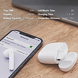 Wireless Earbuds, Bluetooth 5.3 Earbuds HiFi Sterero with 43H Playtime, IPX6 Waterproof True Wireless Earbuds with Microphone, Bluetooth Headphones for Sport and Working