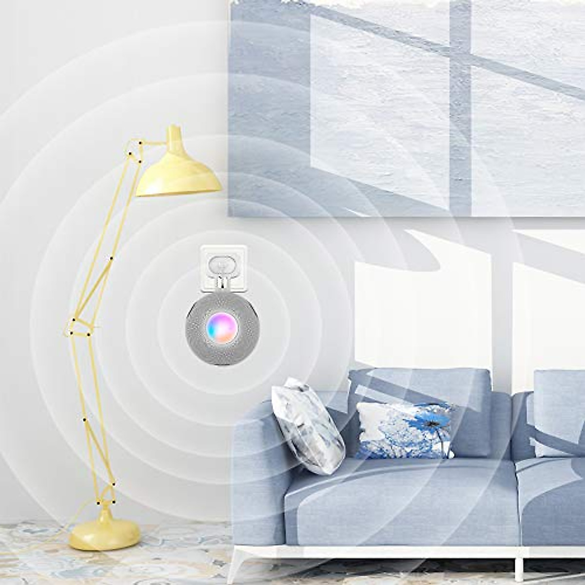 Outlet Wall Mount Holder for Homepod Mini, Space-Saving Design Perfect Cord Management Outlet Socket Wall Mount for Homepod Mini Voice Assistant