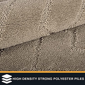 PURRUGS Dirt Trapper Door Mat 24" x 35.5", Non-Slip Machine Washable Entry Rug, Shoe Scraper, Dog Door Mat, Super Absorbent Welcome Mat for Front & Back Door, Muddy Wet Shoes & Paws, Taupe