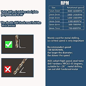 BeQell 13pcs Cobalt Drill Bit Set,M35 HSS Metal Drill Bit Jobber Length Twist Drill Bits for Hard Metal, Stainless Steel,Cast Iron and Wood Plastic