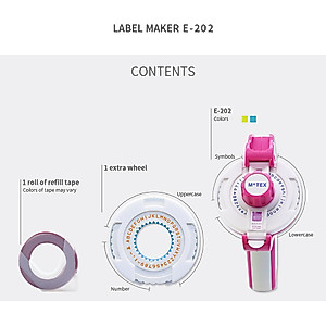 Motex Embossing Label Maker, Labeling Tool, Old School Label Maker, for Manual Label Embossing- E-202 (Lime)