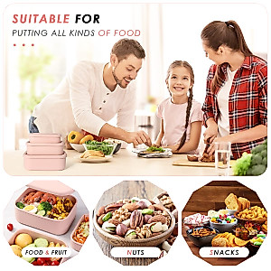 Keweis Silicone Food Storage Containers, Set of 3 Silicone Bento Lunch Box Containers with Lids, Hard-Shell Silicone, Airtight, Microwave, Dishwasher and Freezer Safe (10oz, 23.6oz, 44oz)