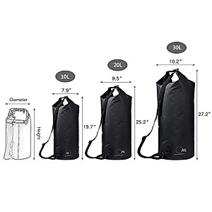 KastKing Dry Bags,100% Waterproof Storage Bags,Military Grade Construction for Swimming,Kayaking,Boating,Hiking,Camping,Fishing, Biking,Skiing,Black,30L