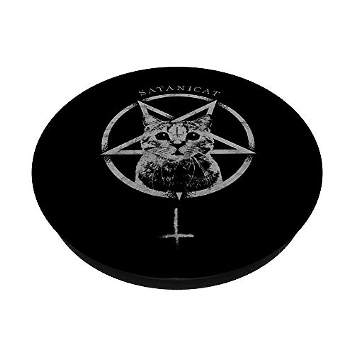 Occult Gothic Grunge Satan Cat Devil Black Baphomet Punk 666 PopSockets PopGrip: Swappable Grip for Phones & Tablets