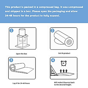 HOMBYS Density Mattress Sag Support, Under Mattress Support Pad to Fix Saggy Beds-2 Inches Extra Thick Ideal for Sags Deeper 1 Inch-2 Inch, Comfort and Durability(Blue, 60"x24"x2")