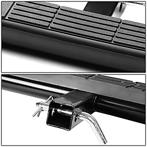 Auto Dynasty Universal 37 Inches x 3.25 Inches Black Coated Tow Hitch Step Bar Board for 2 Inches Receiver Pickup Truck SUV Trailer