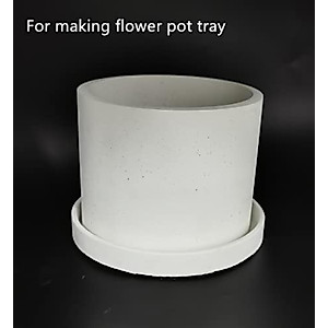 Silicone Tray Mold for Big Round Planter,6'' Plant Saucer Concrete Molds Resin Fruit Tray Mold