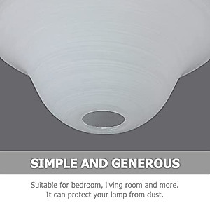 PATKAW Glass Pendant Light Shade Antique Glass Hanging Lamp Shade Cover Alabaster Light Fixture Shade White Swirl Glass Lamp Shade Replacement for Home Office Bedroom
