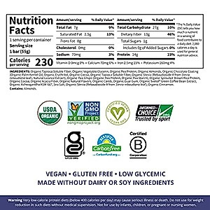 Garden of Life High Protein Bars for Weight Loss - Organic Fit Bar, Chocolate Fudge (12 per carton) - Burn Fat, Satisfy Hunger and Fight Cravings, Low Sugar Plant Protein Bar with Fiber