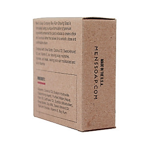 Men’s Soap Company Shaving Soap Refill Puck, 4.0 oz - Natural Vegan Ingredients with Shea Butter & Vitamin E for Thick Lather and Skin Protection, Lavender