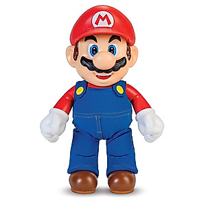 Super Mario It's-A Me, Mario! Collectible Action Figure, Talking Posable Mario Figure, 30+ Phrases and Game Sounds – 12 Inches Tall!