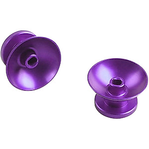 2PCS Aluminum Metal Analog Joystick Thumbstick Rocker Mushroom Caps Button for PS4 Xbox One Replacement (Purple)