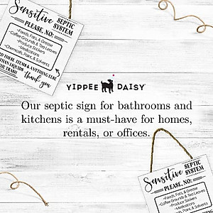 Sensitive Septic System Sign Great for Kitchen Sink Rental House Garage Cafe Bar Decor Sign Modern Farmhouse Decor Cute Wall Art Gift for Men and Women