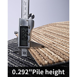 Rehert 12Tiles/32 sq Ft-Carpet Squares, Commercial Carpet Tiles, 0.27" Pile Height, Tiles Carpet, PVC Backing Non-Slip, 20" x 20" Berber (Loop Pile)