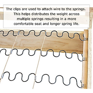 Jikaihong 60 Pack Sofa Spring Repair Kit, Upholstery Stay Wire Clips for Sofa,and Chair Spring Repair,Couch,Connectors to Attach Springing Wire to Springs