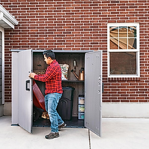 Lifetime Outdoor Utility Storage Shed with Double Wall Steel-Reinforced Construction, 6.3 x 3.6 FT
