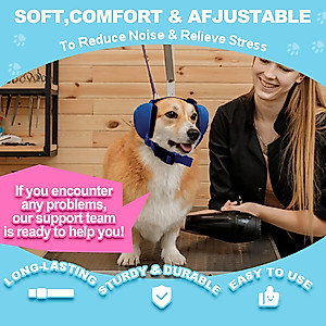 PROHEAR Dog Ear Muffs Hearing Protection for Dogs, NRR 28dB Noise Cancelling Headphones, Easy to Adjust Dog Hearing Protection Earmuffs for Thunder, Hunting, Tourism, Cars, Racing, (S, Blue)