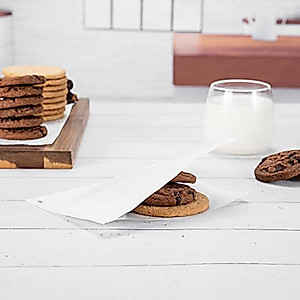 Bag Tek 6.25" x 4.75" Double Open Bags, 100 Small Deli Paper Sheets - Disposable, Greaseproof, White Paper Deli Wrap Liners, For Snacks, Cookies, And More, Restaurantware