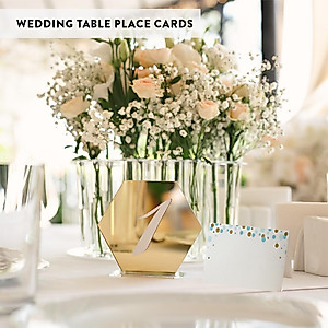 Andaz Press Light Blue Gold Glitter Boy Baby Shower, Printable Table Tent Place Cards, 20-Pack, Seat Placement Cards Blank Place Cards For Table Settings Name Cards for Baby Bridal Wedding Shower