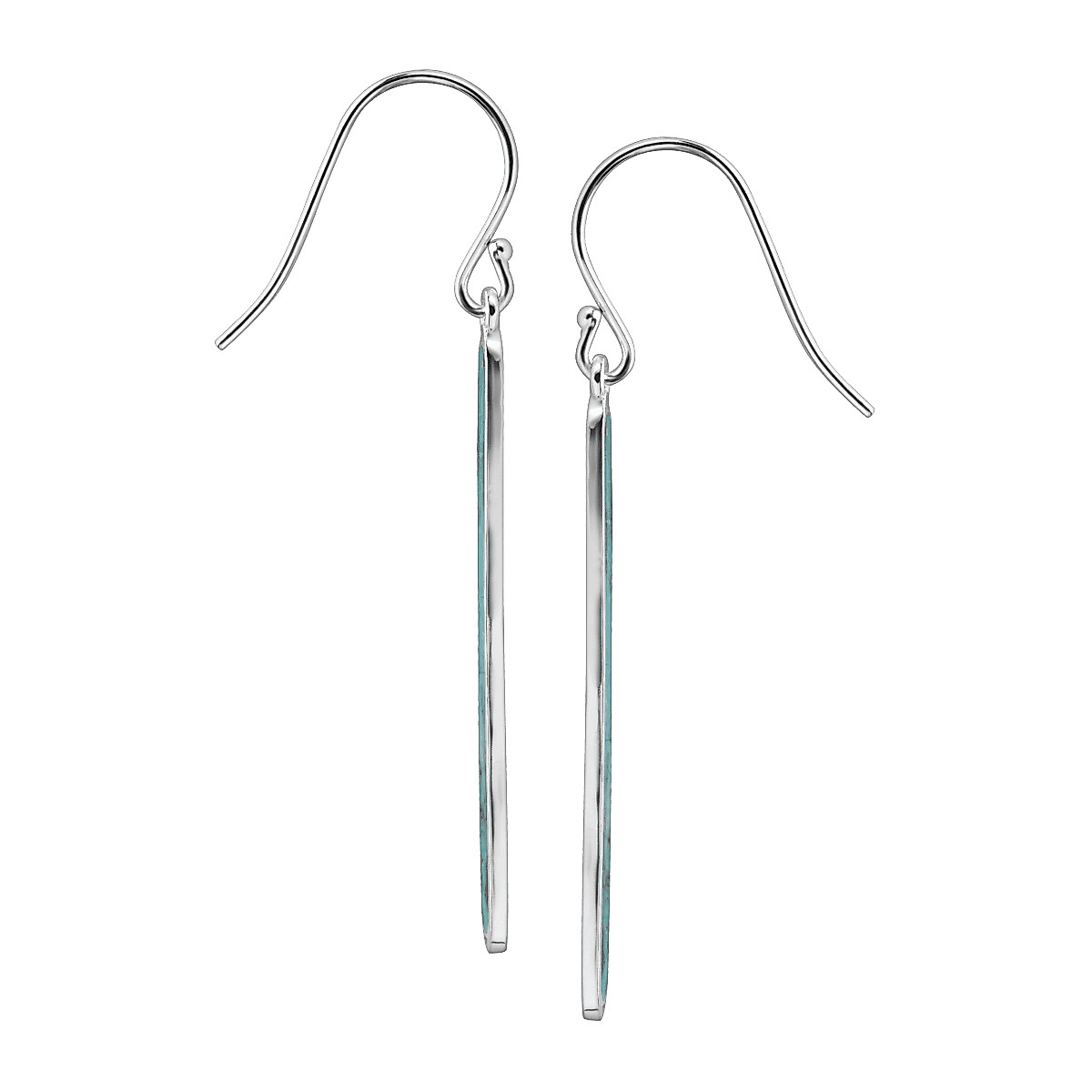 Silpada 'Turquoise Drop' Compressed Turquoise Drop Earrings in Sterling Silver