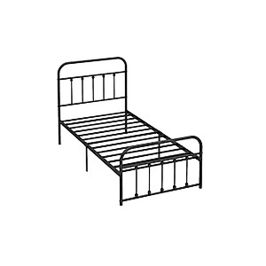 Closadin Classic Metal Platform Bed Frame with Heaboard and Footboard,Strong Metal Slats Support,No Box Spring Needed,Easy Assembly,Twin Size,Black
