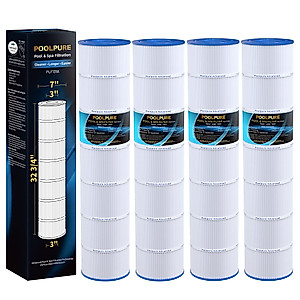 POOLPURE PLF131A Pool Filter Replaces Pleatco PA131-PAK4, Ultral-A2, Hayward CX1280XRE, SwimClear C5020, Unicel C-7494, Filbur FC-1227, FC-6435, C5025, C5030, 4 X 131 sq. ft. Filter Cartridge 4 Pack