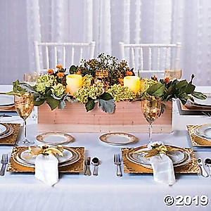 Fun Express Gold Painted Mason Jars - Bulk Set of 12 Glass Decorative Jars - Wedding, Centerpiece and Home Decorations