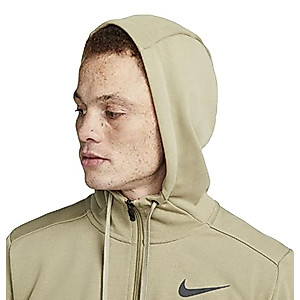Nike Men Dri-FIT Full-Zip Training Hoodie (as1, alpha, l, regular, regular, Neutral Olive/Black)