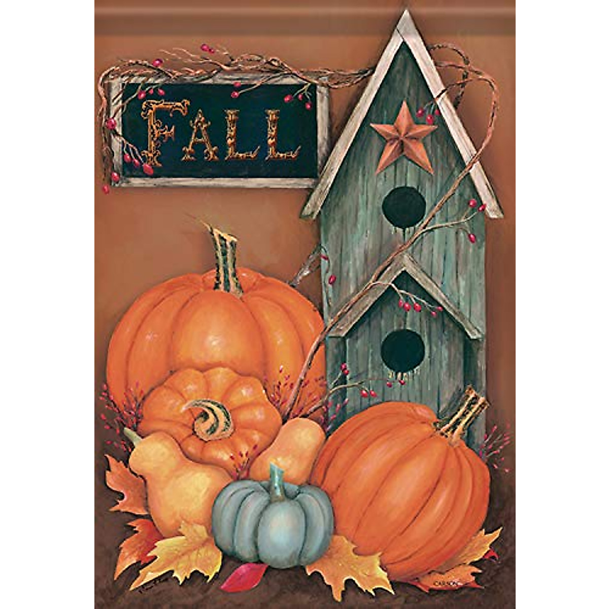 US Flag Store 46782 Carson Garden Flag, Brown, Blue, Orange