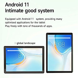 doder 10in Tablet, USB C Rechargeable Green Gaming Tablet 100 to 240V 5MP 13MP Camera Octa Core for Travel (Green)