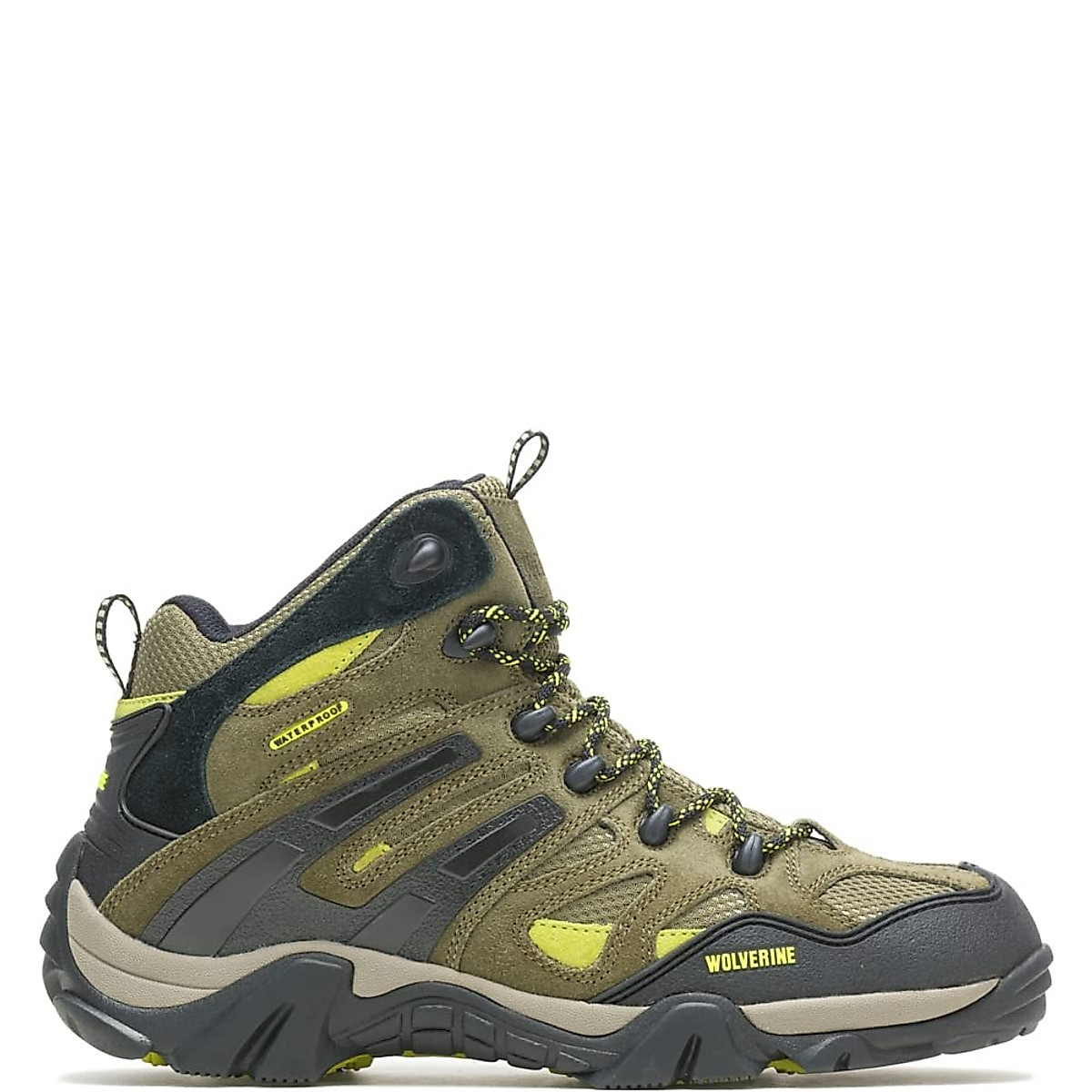 Wolverine Men's Wilderness Waterproof Hiking Boot, Olive, 8