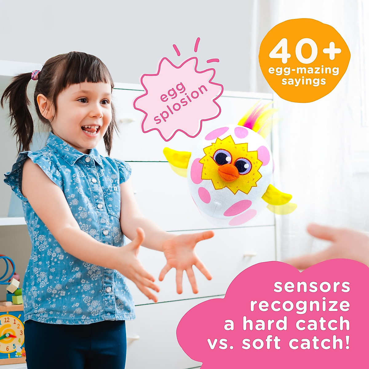 Move2Play, Egg Toss | Hilariously Wild and Fun | Kids Game | Family Friendly Christmas Gift for Ages 2, 3, 4, 5, 6, 7, 8+ Year Old Girls & Boys | Preschool & Toddler Birthday Party