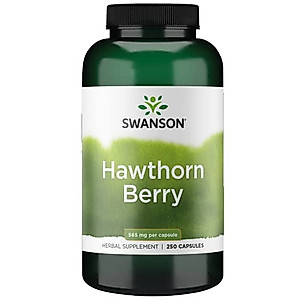 Swanson Hawthorn Berries Supplement | Supports Blood Pressure & Heart Health 250 Capsules, 565 mg Each Hawthorne Berry Pills