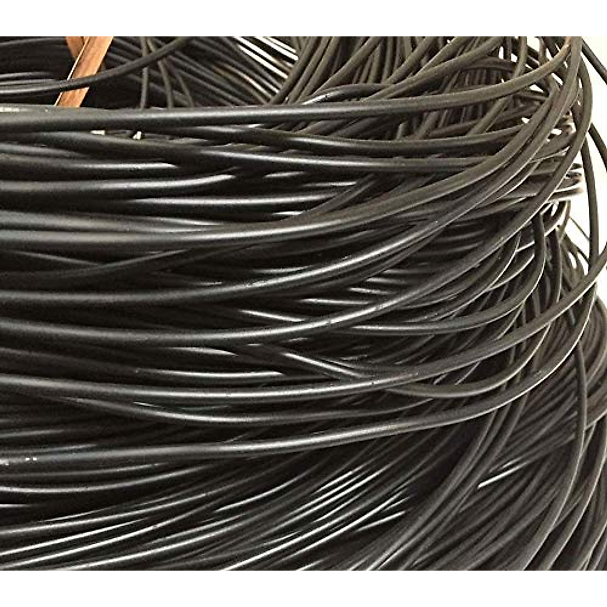 Synthetic Black Woven Round Rattan, PE Plastic Round Rattan, Woven Repair Rattan Chair, Woven Wicker Suitable for Woven Repair Chair, Table, Storage Basket (Black)