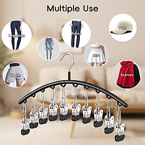 TomCare 2 Pack Tank Top Hanger and 2 Pack Leggings Organizers Space Saving Sport Bras Organizer Metal Yoga Pants Hangers with 20 Clips Hanging Closet Organizers and Storage for Hat Camisoles Shorts