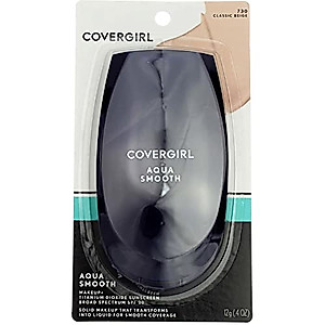 CoverGirl Aquasmooth SPF 20 Compact Foundation, 730 Classic Beige, 0.4 Ounce