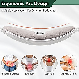 Portable Cordless Heating Pad，Heating Pad 5s Fast Heating，Heating Pads for Cramps with 3 Heat Levels and 3 Massage Modes，Menstrual Heating Pad for Women and Girl (Large-White)