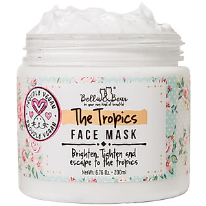 Bella & Bear the tropics face mask, White, 7.7 Ounce