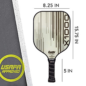 Franklin Sports Pickleball Paddle - X-1000 Polypropylene Core Pickleball Racket - Official USA Pickleball (USAPA) Approved Pickleball Paddle - Lightweight Pro Racket - 8mm Thick Core,White