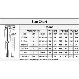 A2Z 4 Kids Jeans Lightweight Denim Ripped Skinny Stretch Comfort Jeans Pants