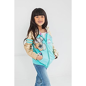 L.O.L. Surprise! Snow Angel Big Girls French Terry Zip-Up Hoodie Blue/Gold 18-20