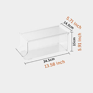 Soda Can Organizer for Refrigerator Stackable Can Holder Dispenser with Lid for Fridge, Pantry, Freezer – Fridge Can Organizer, Soda Fridge Organizer,Refrigerator Drink Organizer,BPA-Free,Clear Design