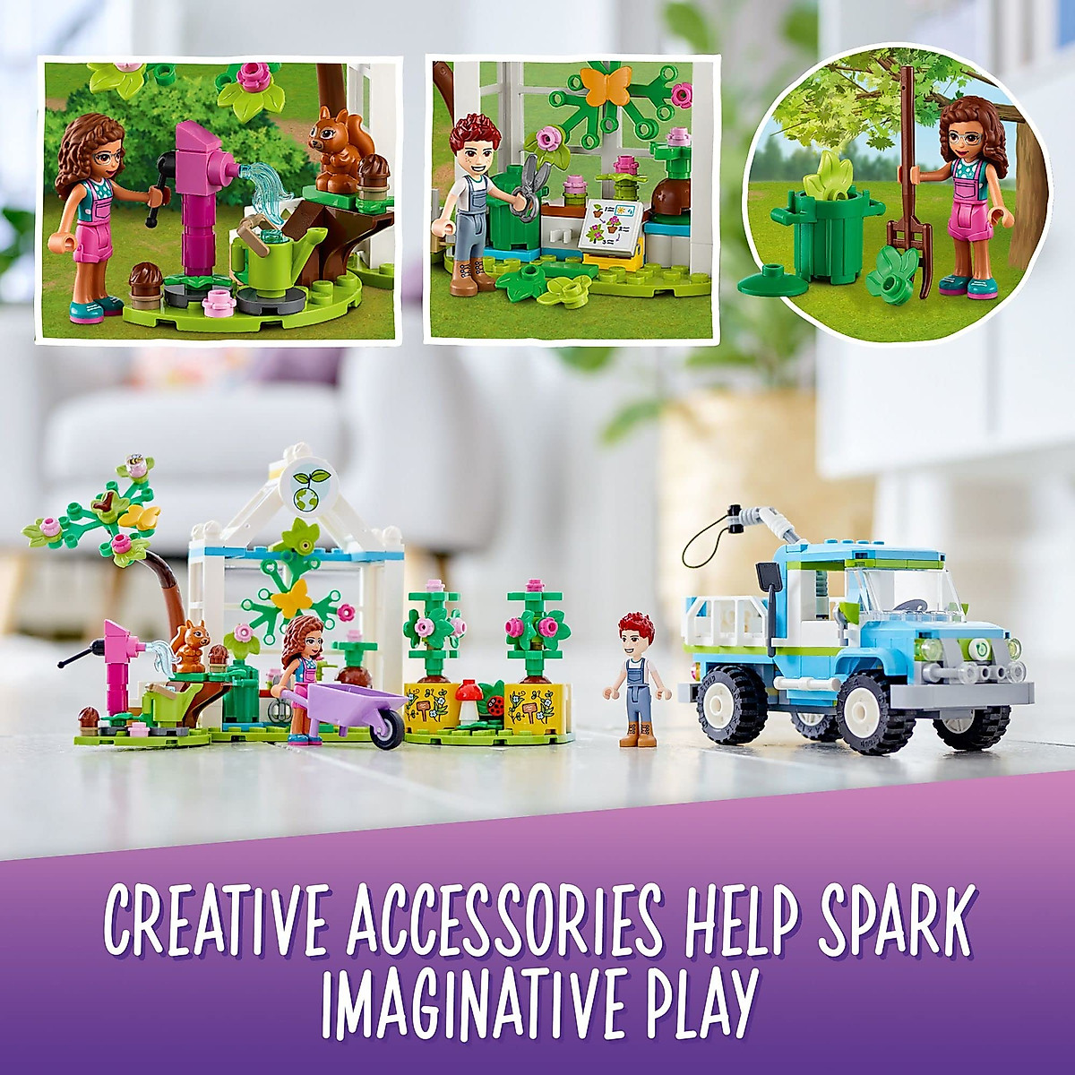 LEGO Friends Tree-Planting Vehicle 41707 Building Toy Set for Kids, Girls, and Boys Ages 6+ (336 Pieces)