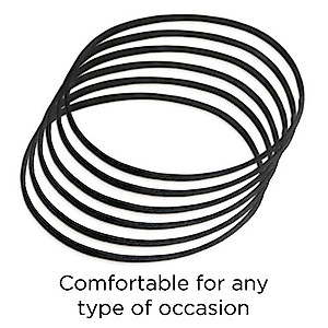 GOODY Women's Ouchless Thin Hair Flat Narrow Headwrap, Black, 6 Count