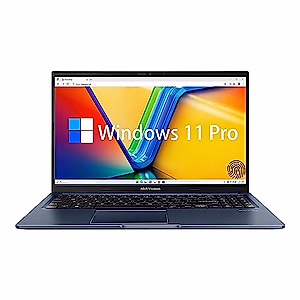 ASUS VivoBook 15 Business Laptop, 15.6 Inch FHD, 16GB RAM, 512GB SSD, 6-core AMD Ryzen 5 4600H(Up to 4.0GHz), Windows 11 Pro, Backlit KB, Fingerprint Sensor, Quiet Blue, PCM