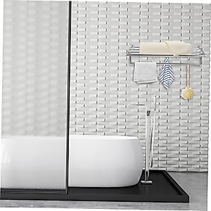 GARVALON Bathroom Towel Rack Towel Holder Bathroom Toilet Storage Rack Bathroom Towel Shelf Foldable Towel Shelf Bathroom Shelf Organizer Towel Rod No Punching Hand Towel Space Aluminum