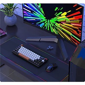 FIRSTBLOOD ONLY GAME. K690T Hot-Swappable 60% 2.4G Wireless/Bluetooth 5.0/USB Wired Triple Mode Mechanical Keyboard, 69 Keys Compact Gaming Keyboard, PBT Keycaps RGB Backlit, Brown Switch