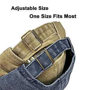 NPJY Vintage Washed Distressed Cotton Dad Hat Baseball Cap Adjustable Trucker Unisex Hats Black