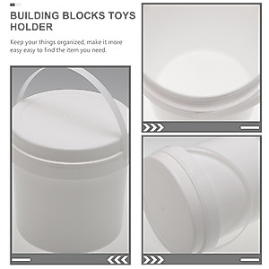 DOITOOL 3pcs Storage Bucket Ice Cream Bucket Paint Pail Container Snack Bucket with Handle Buckets Food Containers for Kids Food Toy Party Favors Bucket Beer Pp White Bucket Child